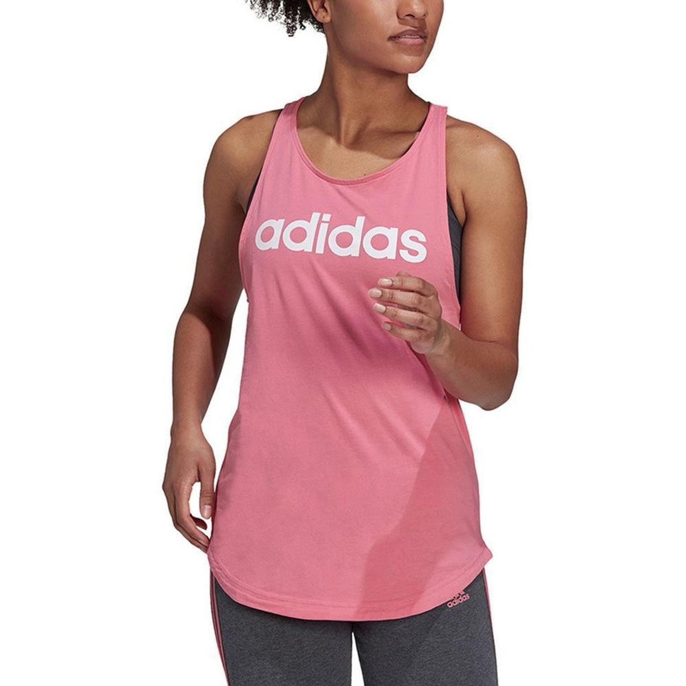 Adidas Musculosa Mujer - W LIN LK tonros-blanco - factorydeportivoar