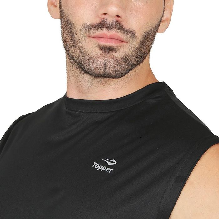 TOPPER MUSCULOSA HOMBRE - BASIC MEN TRNG NEGRO - factorydeportivoar